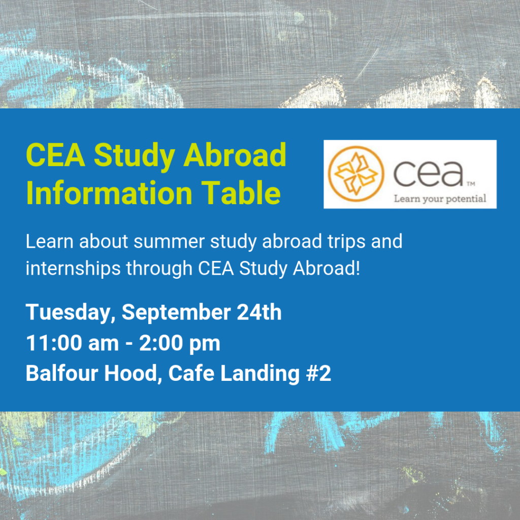 CEA Study Abroad Information Table - Wheaton College Massachusetts