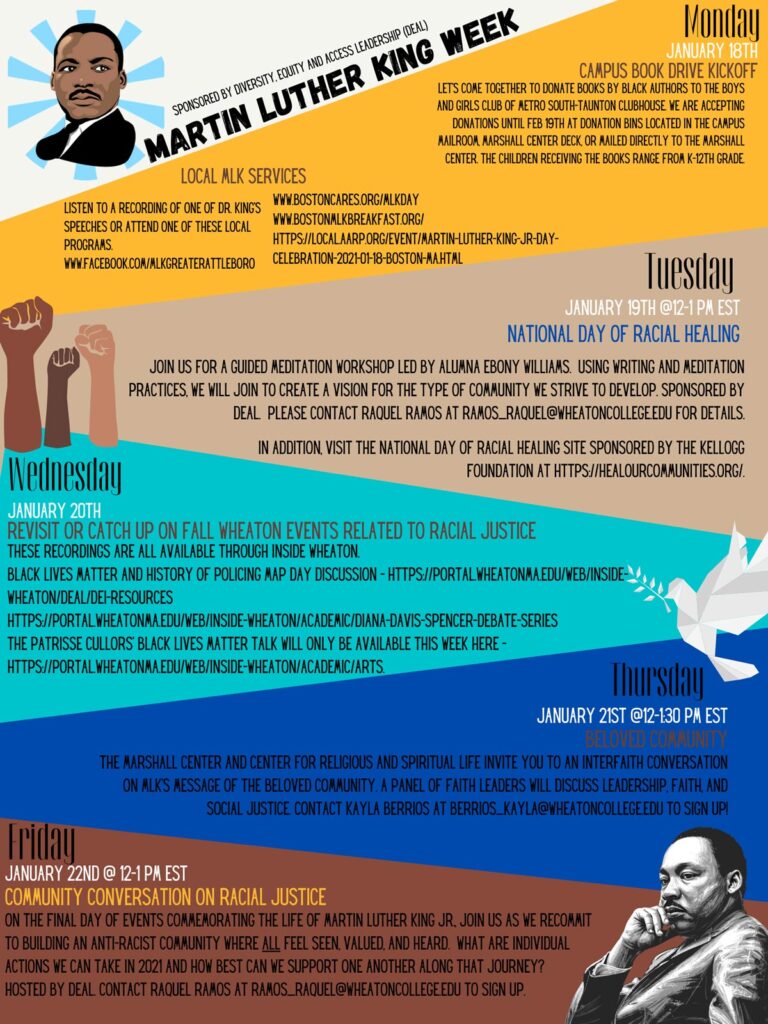 Martin Luther King Week Events - Wheaton College Massachusetts