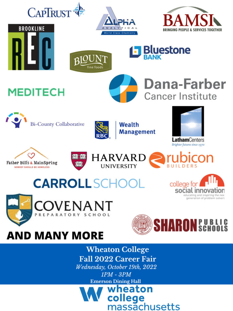 Fall 2022 Career Fair - Wheaton College Massachusetts